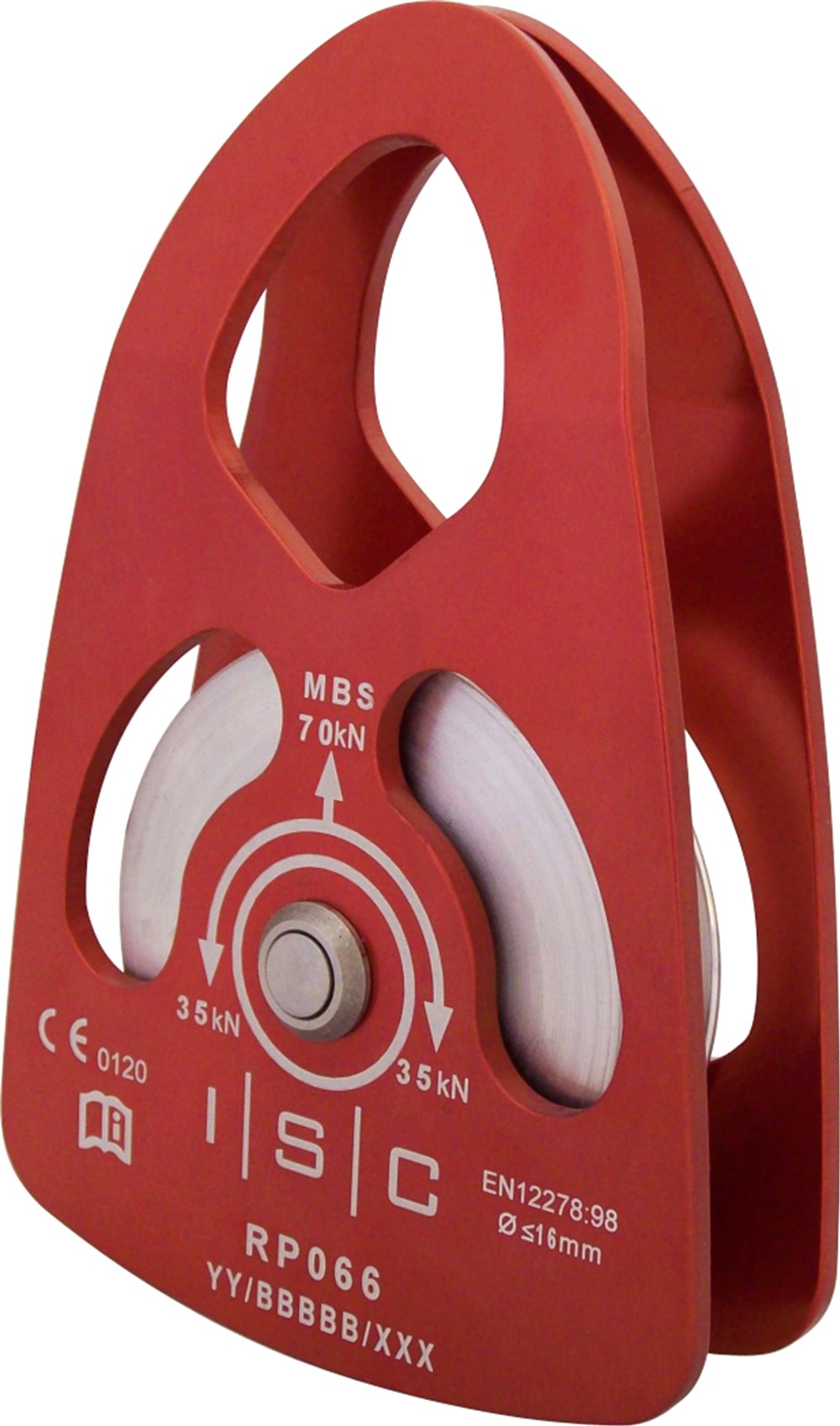 ISC Large Single Prussik Pulley - Aluminium - 70kN - Max Rope Dia 16mm ...