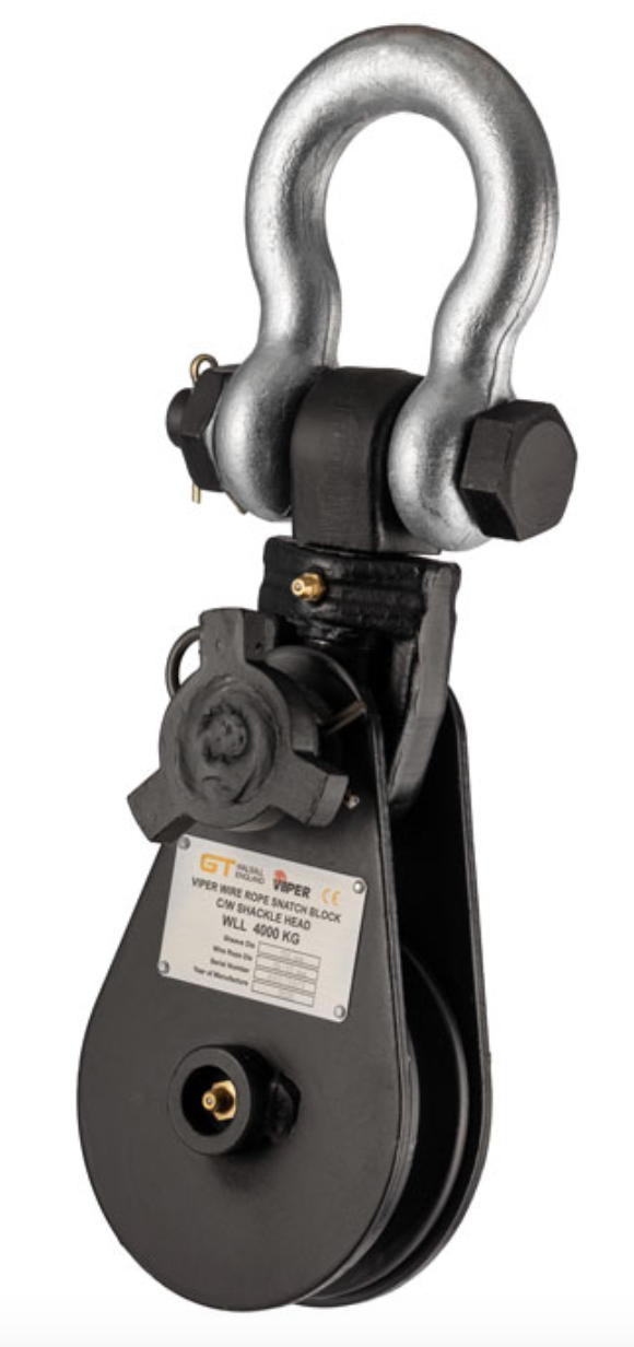 GT Viper Wire Rope Snatch Block Shackle Head — Winchshop