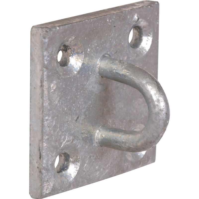 Galvanised Steel Staple Eye Plate 50x50mm — Winchshop