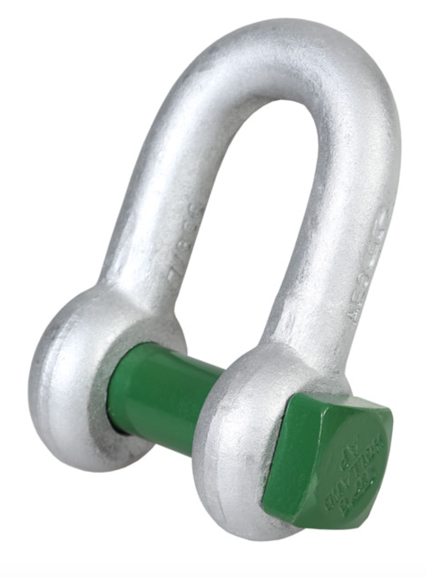 Green Pin Grade 6 Square Head Dee Shackle G-4154 — Winchshop