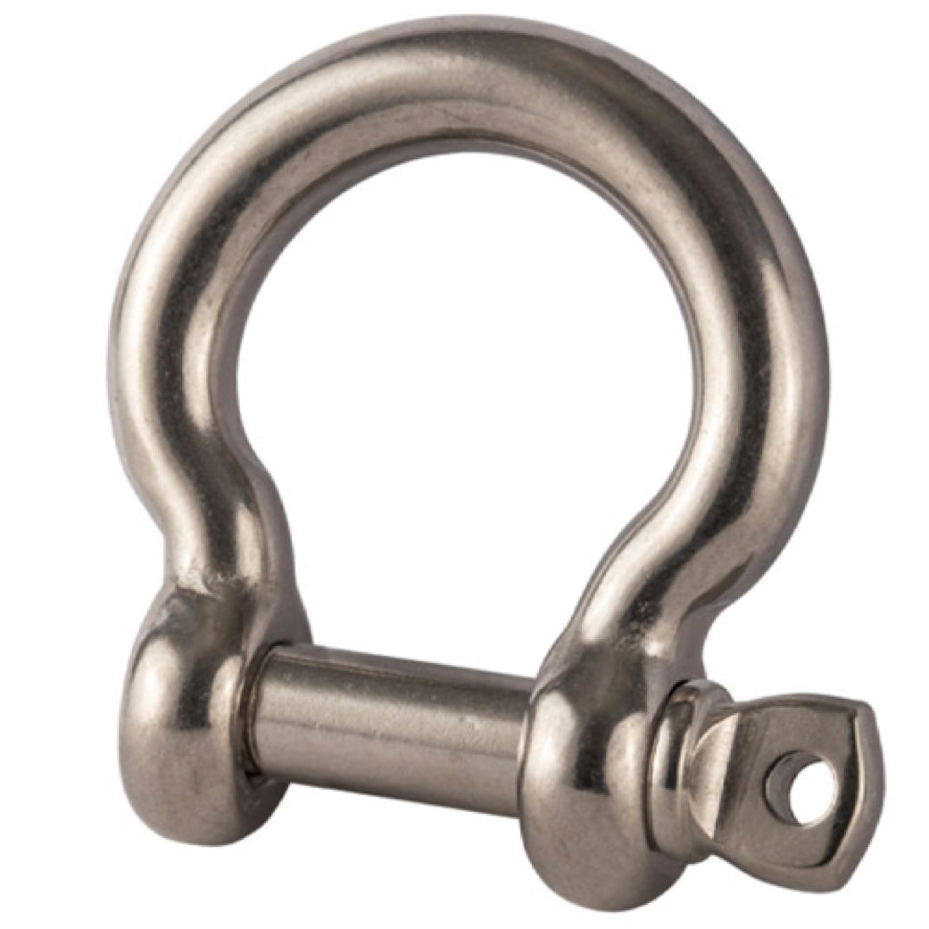 Stainless Steel AISI 316 Commercial Screw Pin Bow Shackle — Winchshop