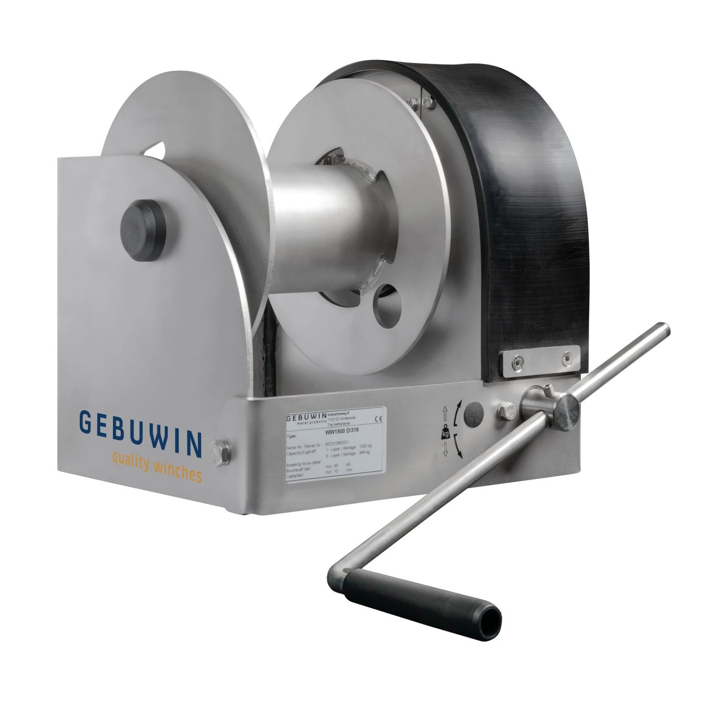 Stainless Steel Worm Gear Hand Winch 500kg (MR500 SST316) — Winchshop
